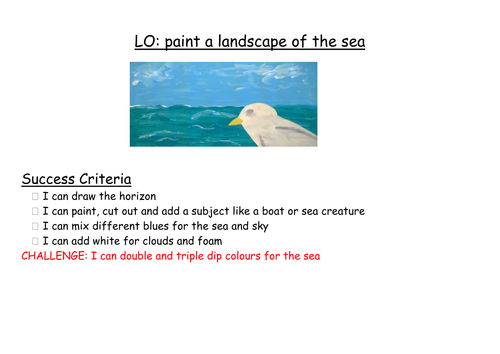 Sea Landscape Painting | Teaching Resources