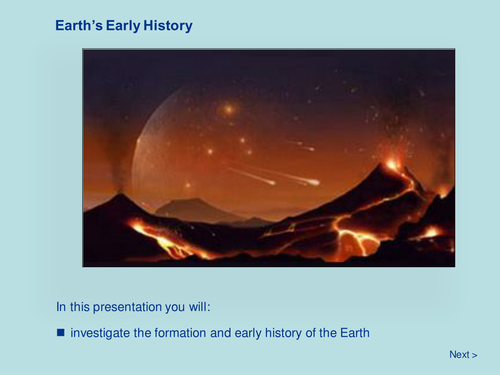 Earth Systems - Earth's Early History | Teaching Resources