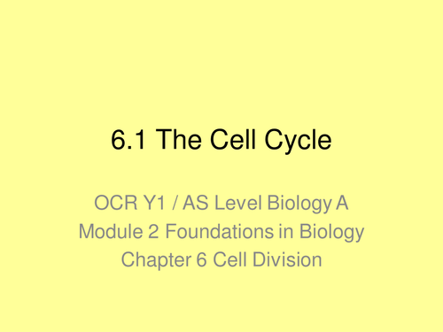 NEW OCR A Level Biology - Cell Division | Teaching Resources NEW OCR A Level Biology - Cell Division | Teaching Resources