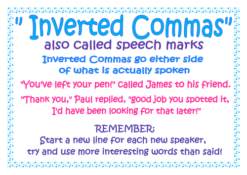 Inverted commas | Teaching Resources Inverted commas | Teaching Resources