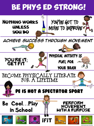PE Poster: Be Phys Ed Strong! | Teaching Resources