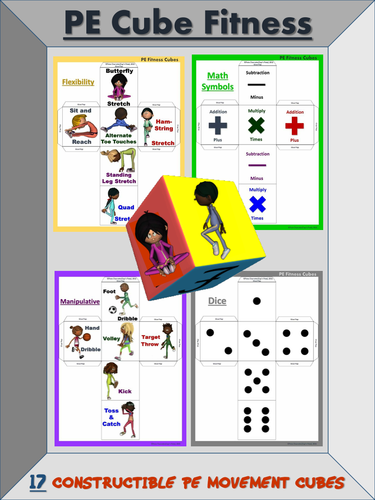 PE Cube Fitness- 17 Constructible PE Movement Cubes by ejpc2222 ...