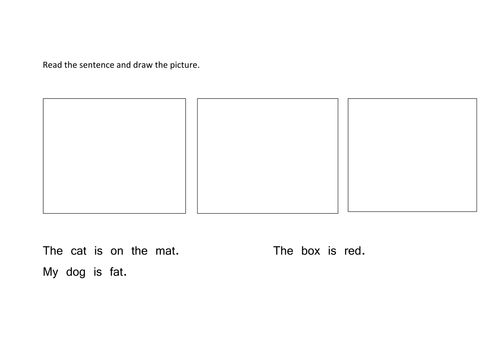 Read and Draw sentences. | Teaching Resources