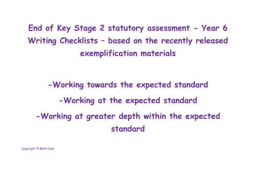 Writing Assessment tracker | Teaching Resources