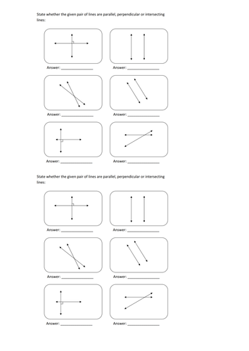 Year 3/4 Perpendicular and Parallel Lines (Differentiated) by - UK ...