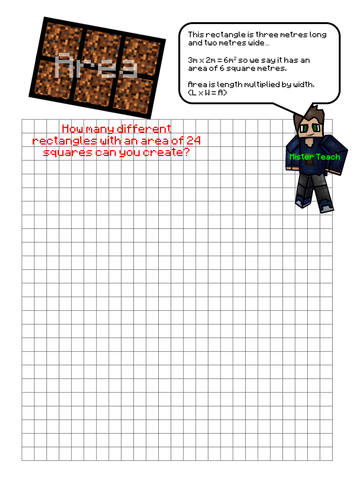 Area Investigation - Minecraft Themed | Teaching Resources