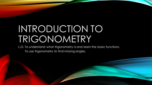 Introduction To Trigonometry Teaching Resources 