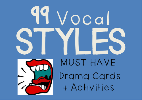 VOCAL STYLES Drama Cards + Suggested Lesson Activities | Teaching Resources