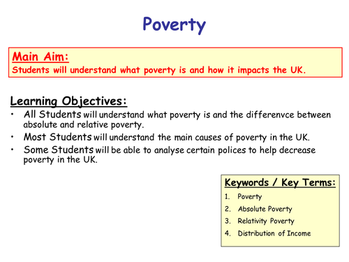 Poverty - Absolute & Relative Poverty - Causes of Poverty - GCSE ...