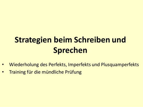 Speaking and Writing Strategies for German IGCSE | Teaching Resources
