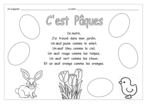 FRENCH - Easter - Joyeuses Pâques Activity Bumper Pack - Worksheets ...
