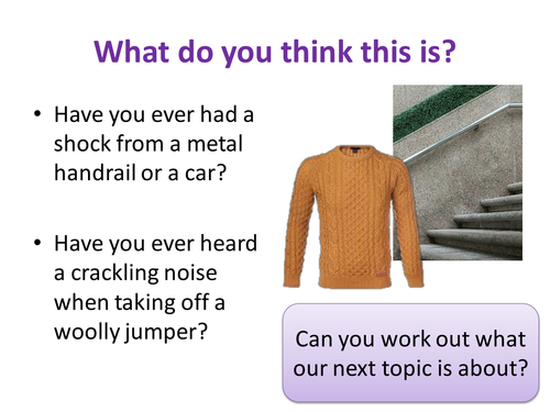 Static electricity - NEW KS3 | Teaching Resources