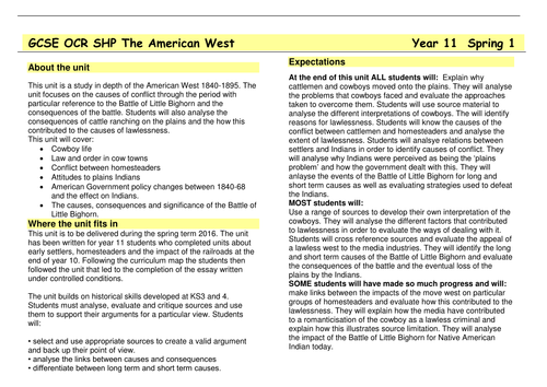 American West- Cowboys to Conflict | Teaching Resources