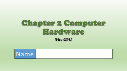 Gcse Computing A451 Cpu Teaching Resources