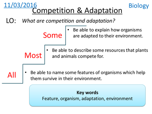 Competition & Adaptation - NEW KS3 | Teaching Resources