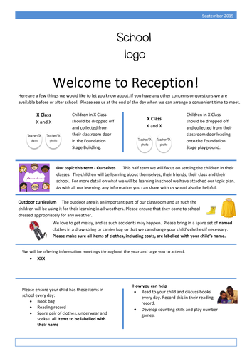 Parent letters - Reception EYFS | Teaching Resources