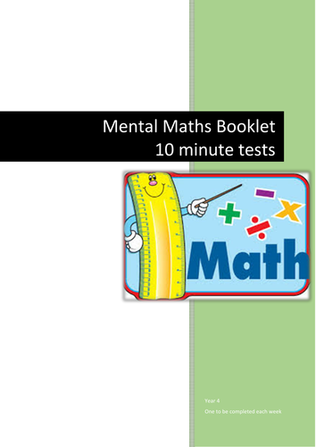 key stage 2, Mental Maths Booklet | Teaching Resources