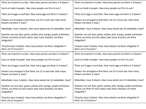 3 way differentiated multiplication worded problems | Teaching Resources