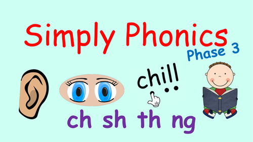 Phase 3 Phonics - Powerpoint with Consonant Digraphs ch, sh, th and ng ...
