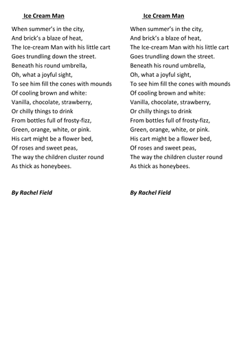 Descriptive writing (poem) by esquiffy - Teaching Resources - Tes