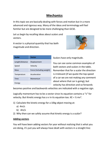 AQA A-level Physics: Mechanics (notes and question booklet) | Teaching ... AQA A-level Physics: Mechanics (notes and question booklet) | Teaching ...