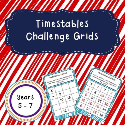 Multiplication Challenge Grids | Teaching Resources