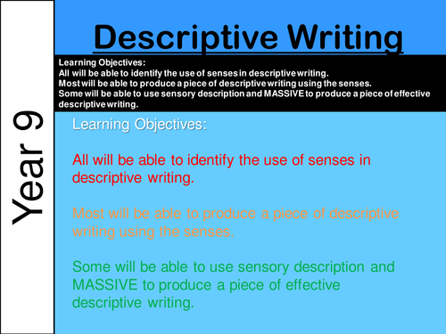 KS3 - Desribing a Setting | Teaching Resources