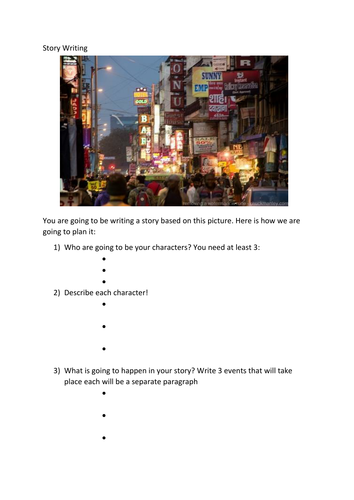Story Writing Lesson Plan, Planning Sheet for KS2 by YoungWriters - UK ...