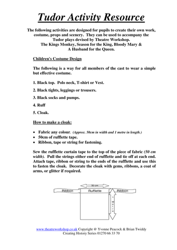 Tudor Activity Resource Pack | Teaching Resources