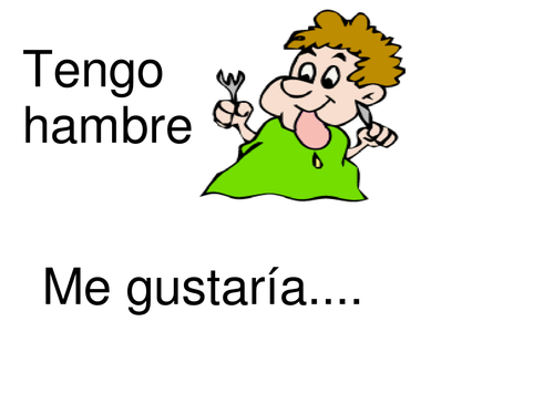 Tengo Hambre - Me Gustaría... Spanish foods y7-y9 | Teaching Resources