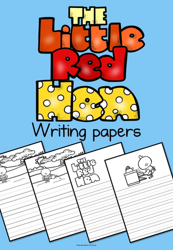 The Little Red Hen writing papers and word mat | Teaching Resources