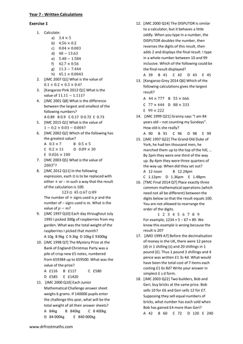 Written Calculations | Teaching Resources