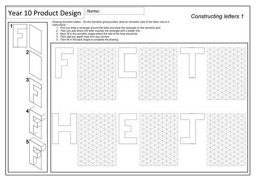 Isometric Drawing Exercise | Teaching Resources Isometric Drawing Exercise | Teaching Resources