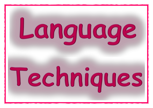 Language Techniques/ Literary Devices Display Cards | Teaching Resources
