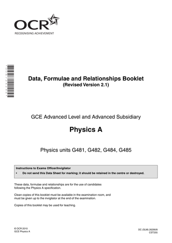 A Level - OCR AS New Specification Physics Resources - PPTs, Worksheets ...