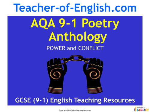 AQA 9-1 Poetry Anthology Power and Conflict Pack | Teaching Resources