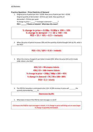 AQA AS Business New Spec ~ Income Elasticity of Demand | Teaching Resources AQA AS Business New Spec ~ Income Elasticity of Demand | Teaching Resources