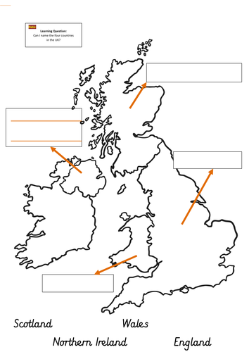 Label a UK map by Mandem2014 - Teaching Resources - Tes