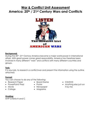 20th Century Conflict Booklet by - UK Teaching Resources - TES