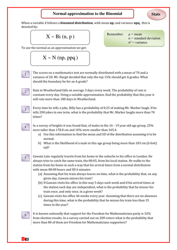 Primary normal distribution resources