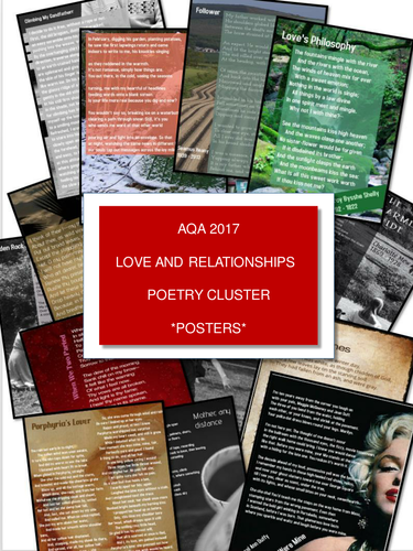 AQA-Anthology-2017-Love-and-Relationships-Poetry-Posters | Teaching ...