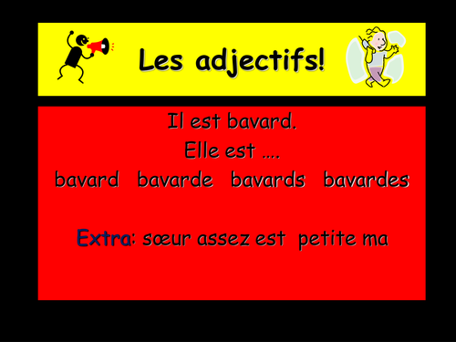 French Teaching Resources: PowerPoint: Adjectives. | Teaching Resources