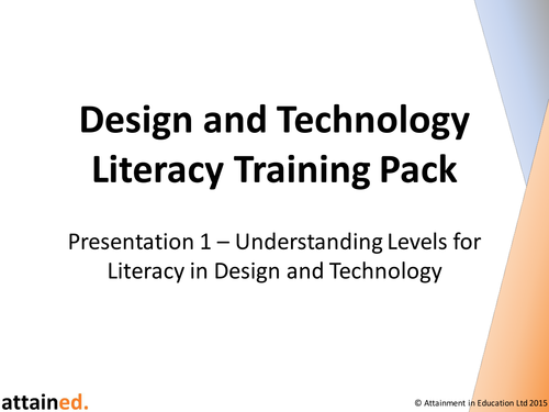 D&T Literacy Training Pack | Teaching Resources