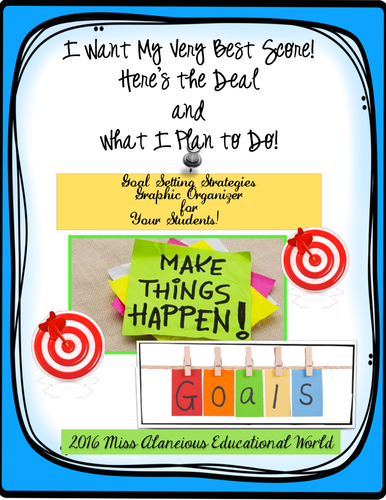 Goal Setting Organizer and Desk Cards for State Assessments | Teaching ...
