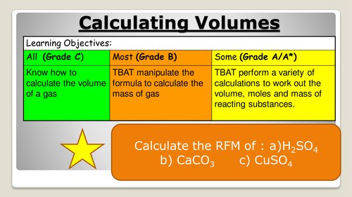 C3 Topic 4 - Calculating gas volumes Full Lesson | Teaching Resources