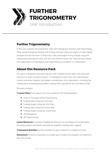 Areas of Triangles Using Trigonometry - Complete Lesson by tomotoole ...