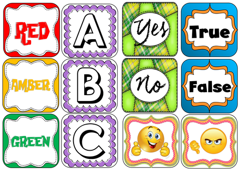 Answer flash cards | Teaching Resources