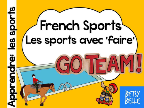 French Presentation and Games: Sports (faire) | Teaching Resources