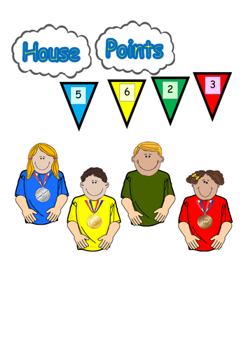 House point tracker - display by - UK Teaching Resources - TES
