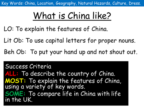 Lesson 1 - What is China like? | Teaching Resources